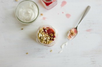 raspberry-rhubarb yogurt jars - The Vanilla Bean Blog