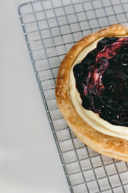 Puff Pastry Tarts with Blueberry Sauce | The Vanilla Bean Blog