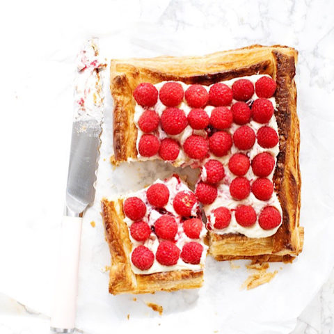 Raspberry Puff Pastry Tart | The Vanilla Bean Blog
