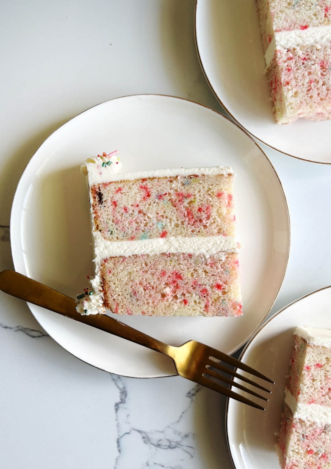 White Sprinkle Cake with Cream Cheese Frosting | Sarah Kieffer